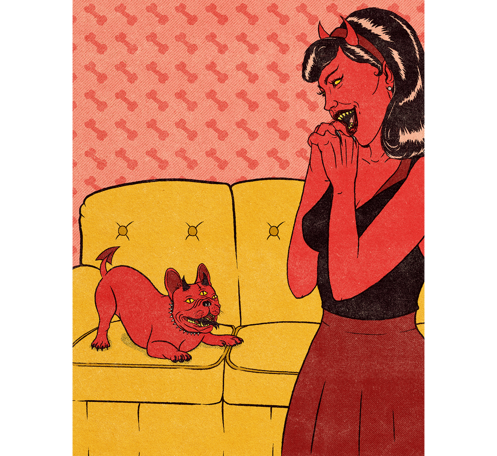 Demon Dog Art Print – Classy Creeps